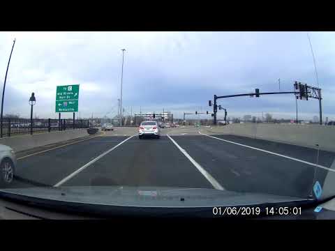 Mid Rivers Mall Diverging Diamond near miss