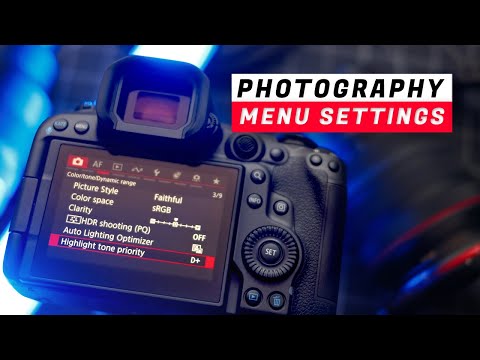Canon R5 II: Menu settings for photography