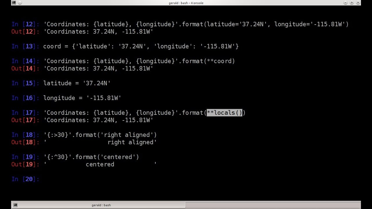 Python 3 Tutorial - String Formatting