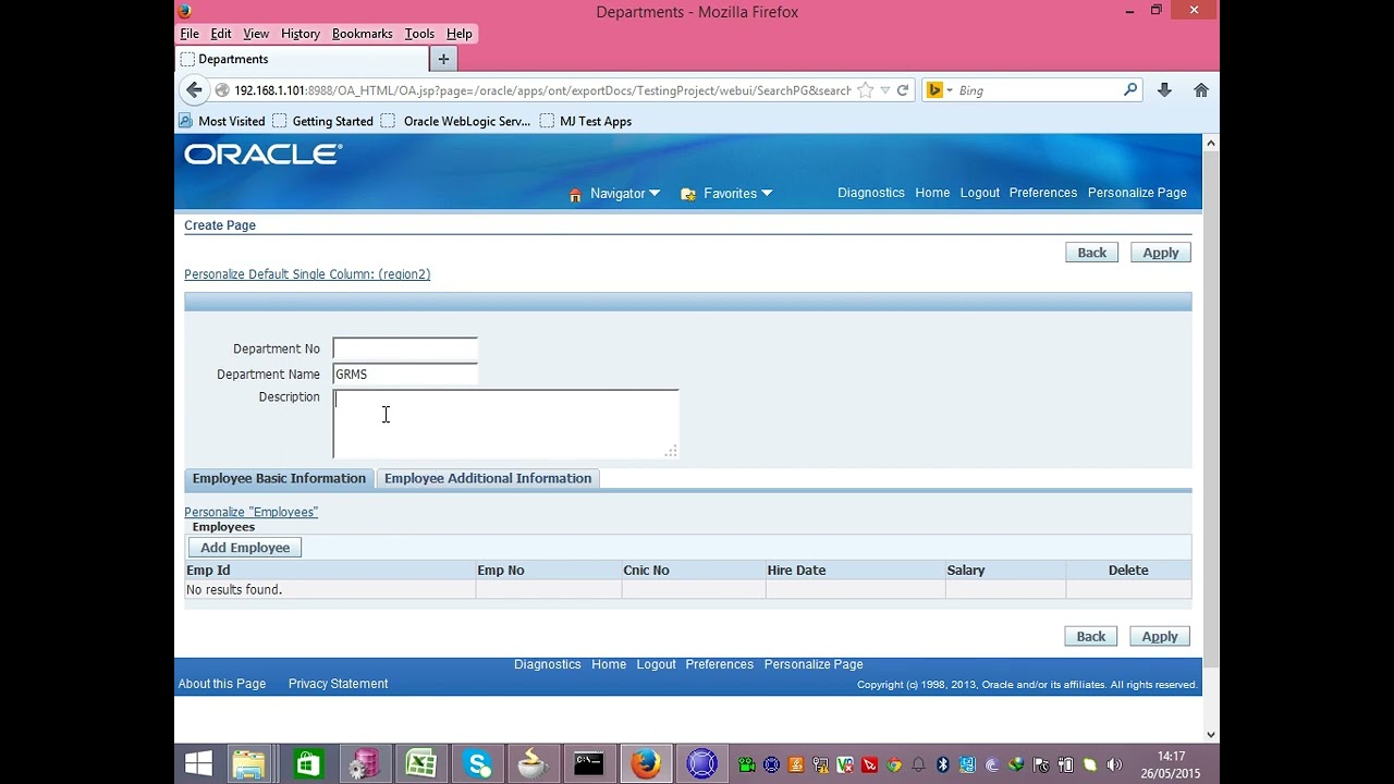 Oracle Application Framework (OAF) Tutorial 5