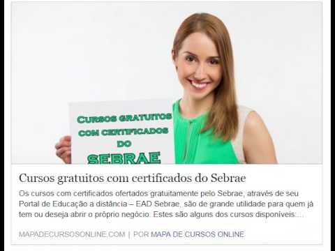 Cursos gratuitos com certificados do Sebrae