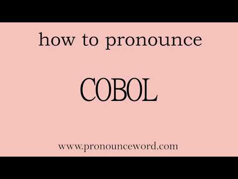 how to pronounce the english word COBOL.