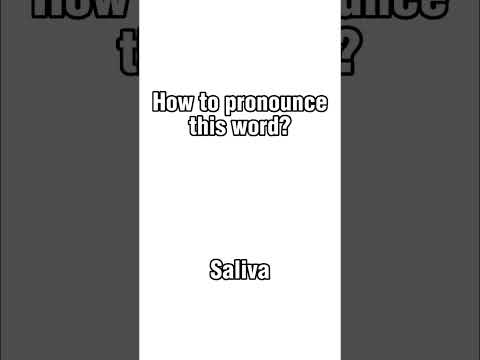 how to pronounce saliva #youtubeshorts #pronunciation #english #basicenglish
