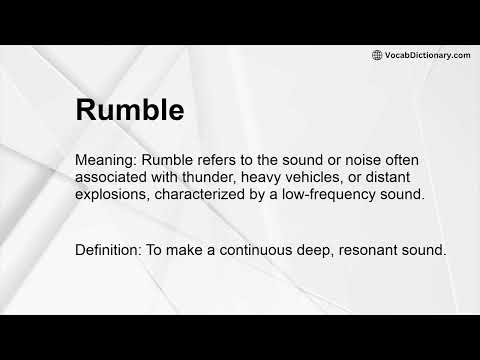 Rumble Meaning