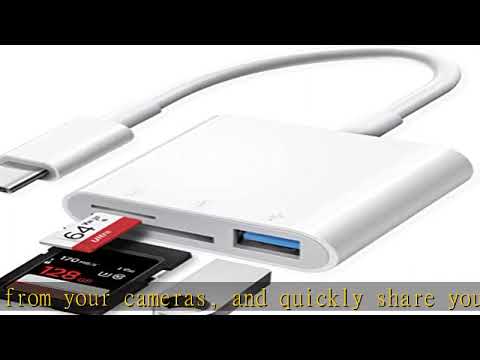 USB C SD Card Reader, Oyuiasle USBC to SD Card Reader USB Adapter for iPad/Mac, Trail Camera USB-C/