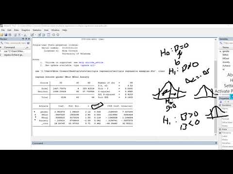 Multiple regression using STATA video 1