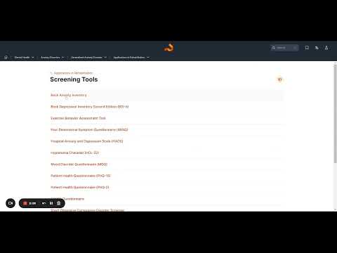 Mental Health App Overview (Faculty App Demo)