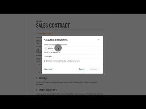 How to: Compare Docs in Google Docs