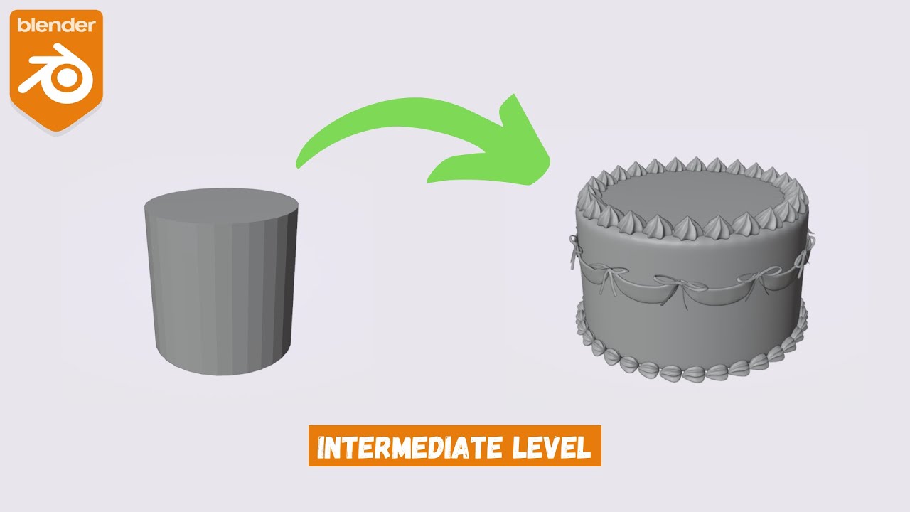 Make a cake - blender timelapse