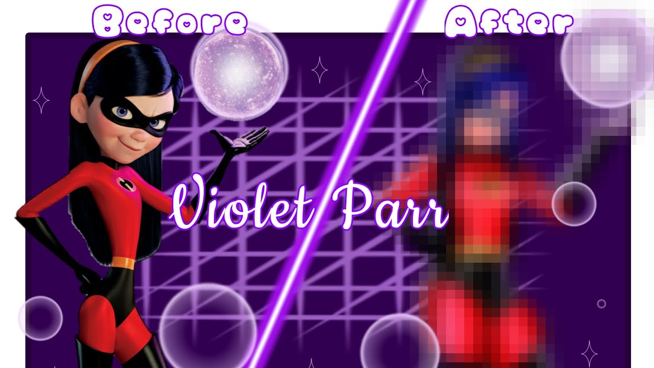 Violet Parr Transformation SPEED DRAWING [Movie VS My Style]