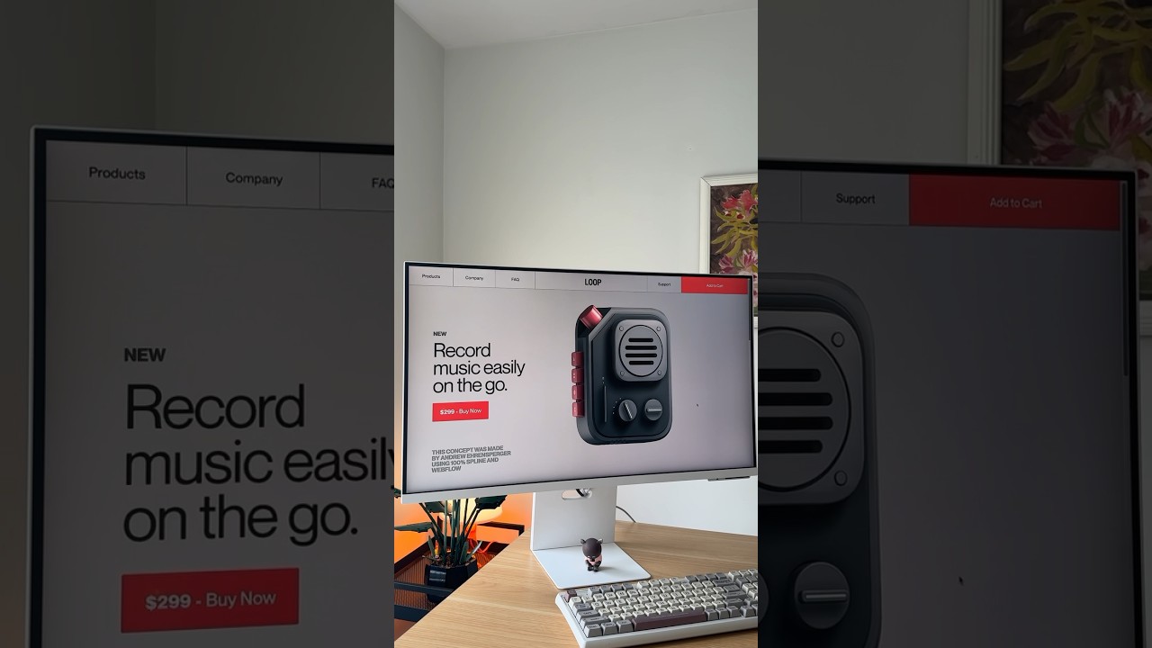 Loop Recorder Concept by Andrew #3d #3ddesign #webflow #ux #animation #webdesign #3dwebsite #spline