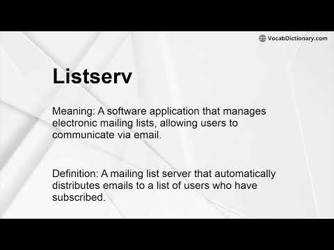 Listserv Meaning