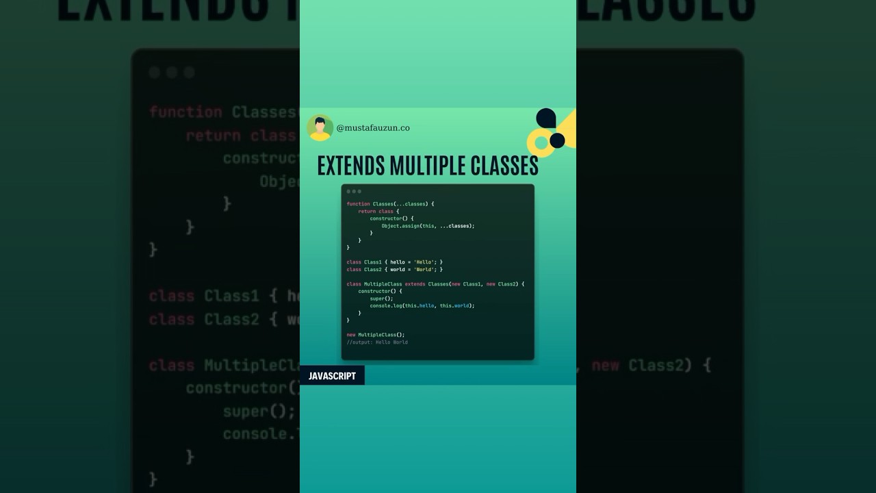 Javascript, Extends Multiple Classes #javascript