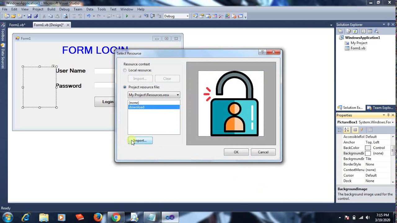 Membuat Form Login Sederhana di VB Net 2010