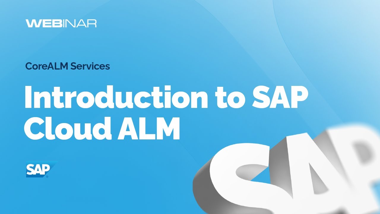 Introduction to SAP Cloud ALM