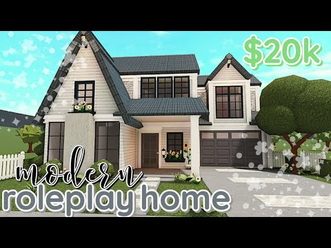 20k Bloxburg MODERN Family House Build: 2 Story *WITH VOICE*