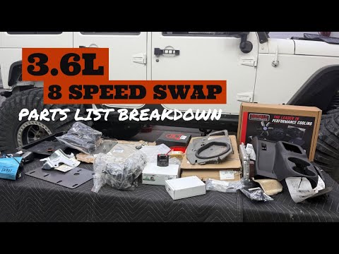 3.6L Jeep with 8-Speed Transmission swap, parts list