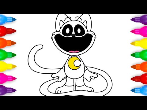 Drawing Catnap Coloring Pages | Poppy Playtime Chapter 3