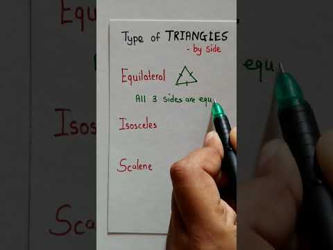 Type of Triangles - by side | Basic Maths #shorts #triangle