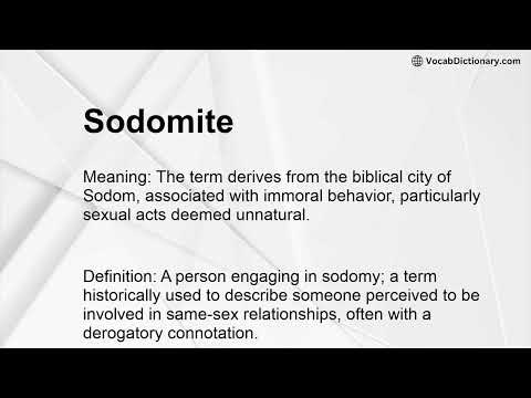 Sodomite Meaning