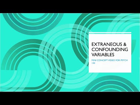 Extraneous & Confounding Variables