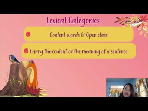[Morphology]: Definition of Morphology and Word Categories (Week 10.1)