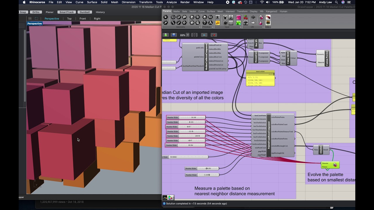 2021 01 20 Median Cut Nearest Neighbor Palette