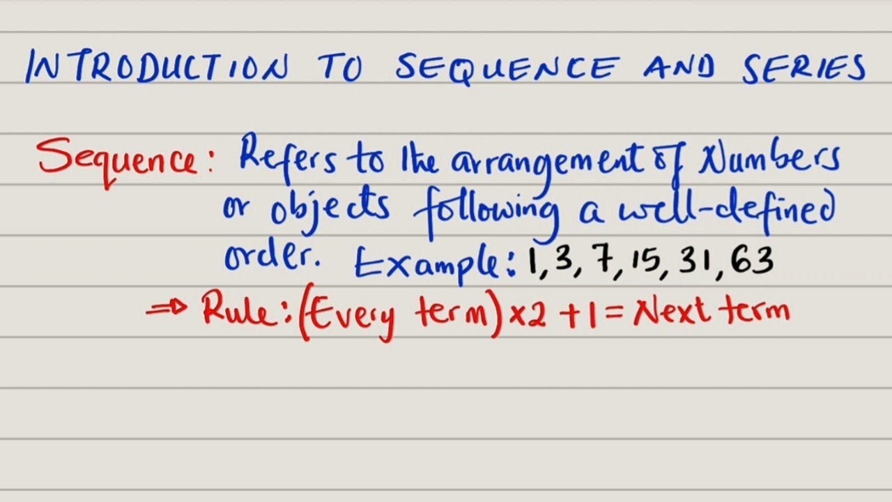 Introduction to Sequence and Series