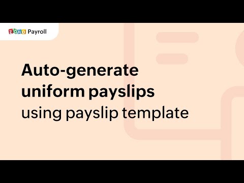02. Auto-generate uniform payslips using payslip template | Zoho Payroll
