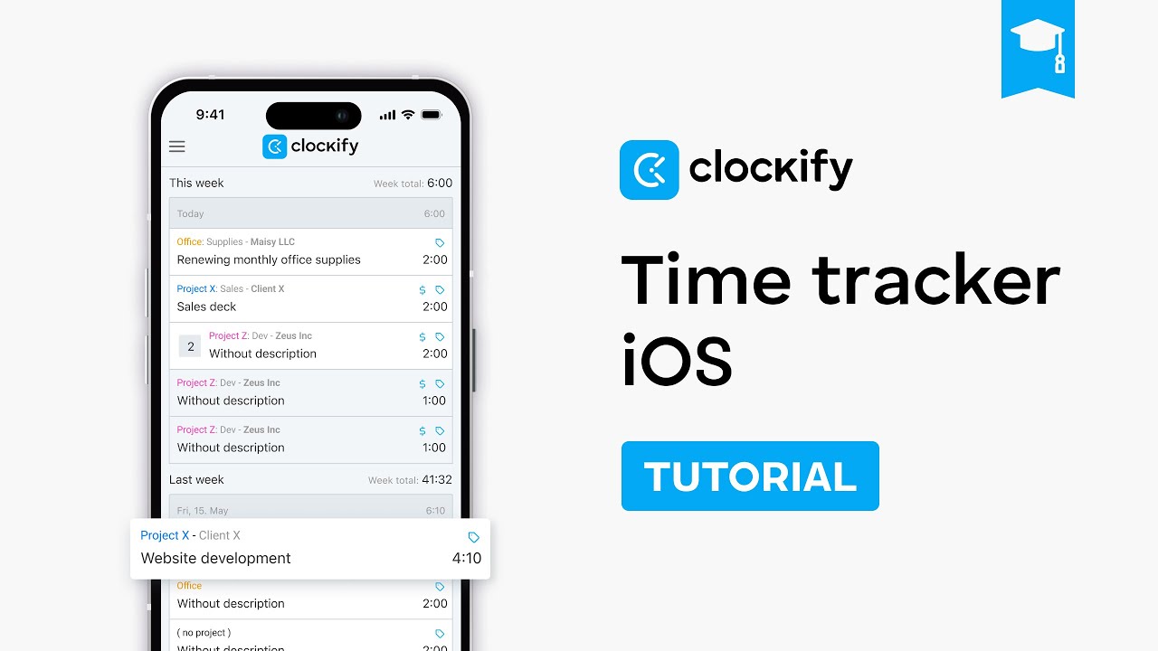 Time Tracker for iOS  | Clockify Tutorial (2024)