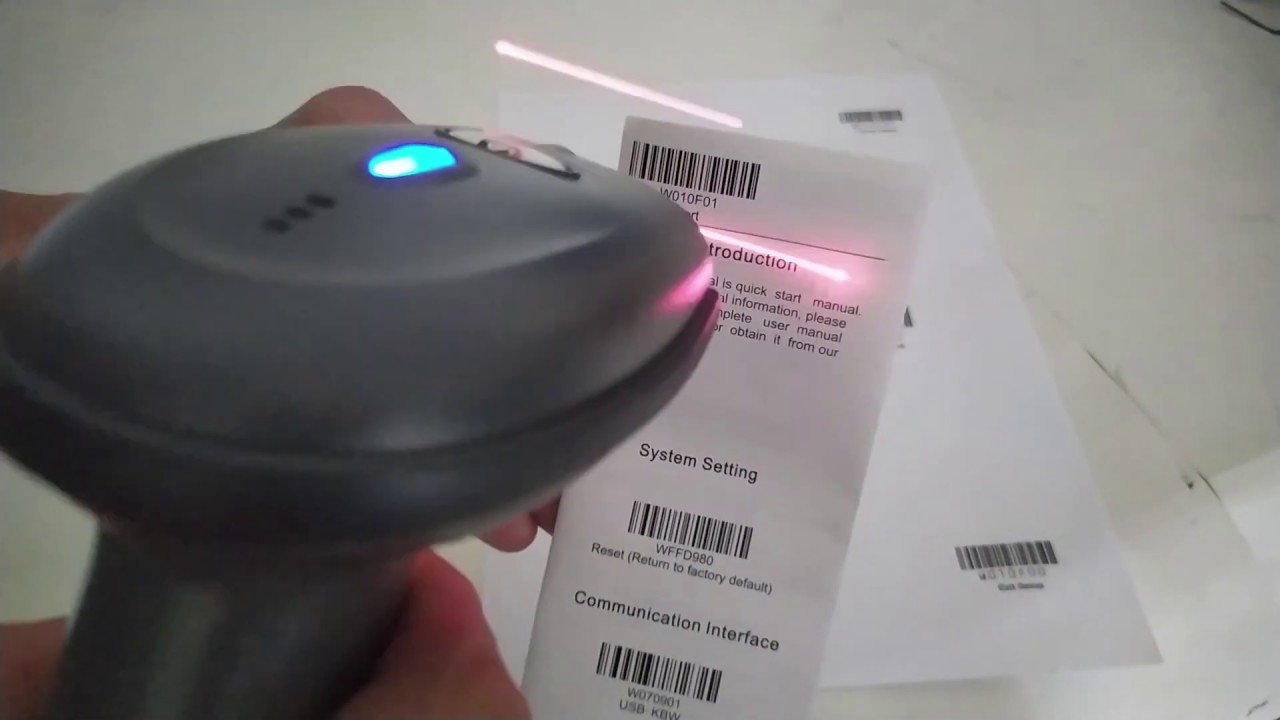 Setting Reset Silicon Barcode Scanner XL-626A