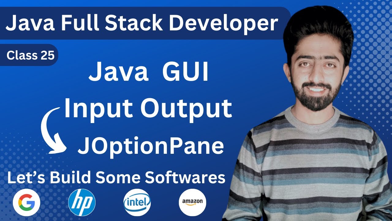 Java joptionpane tutorial | Java Full Stack Development Course | lecture 25