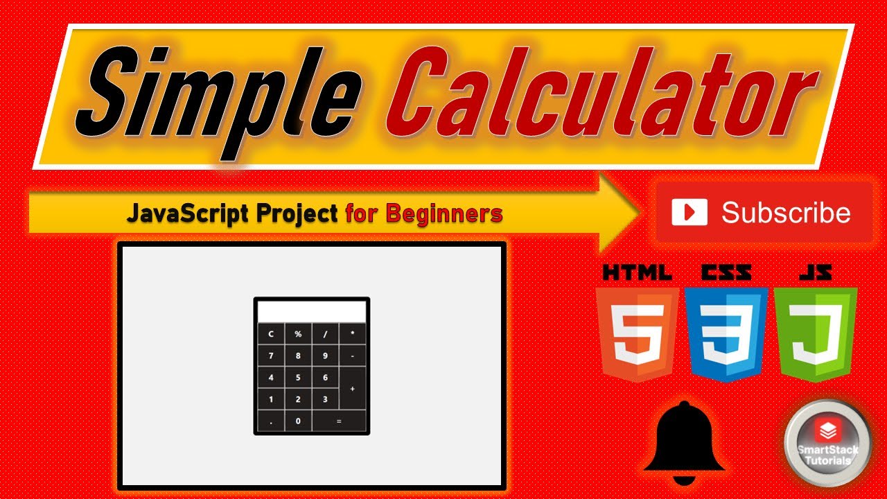 Simple Calculator using HTML, CSS & JavaScript | Beginner JavaScript Project