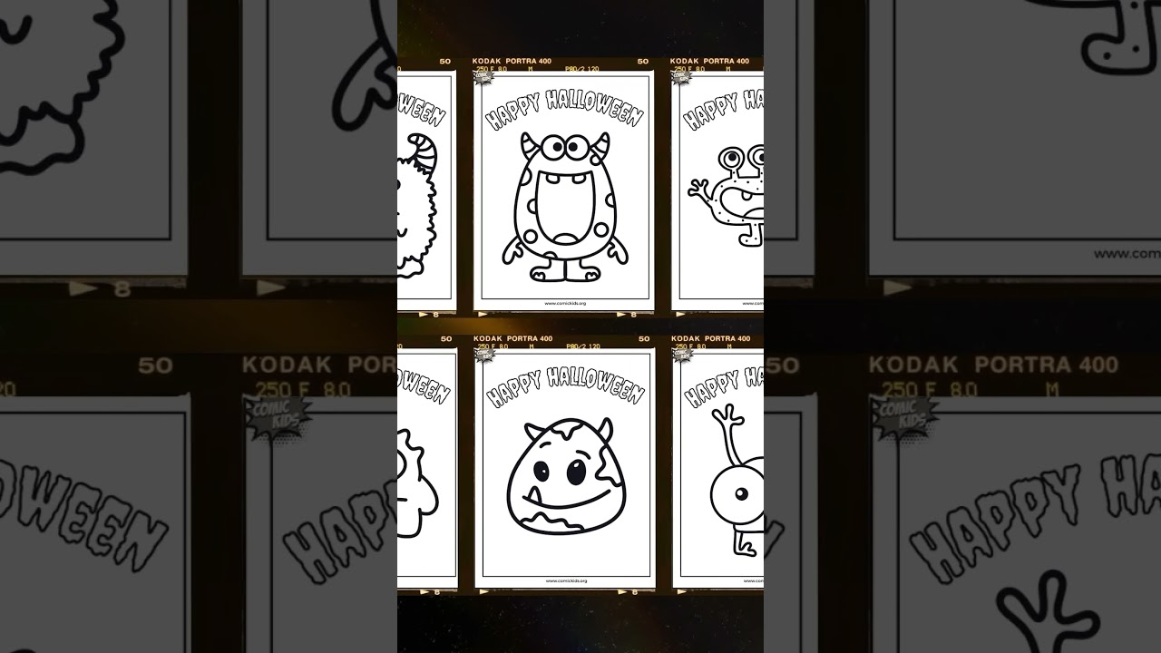 Free Halloween Coloring Sheets Comic Kids 🎃👻