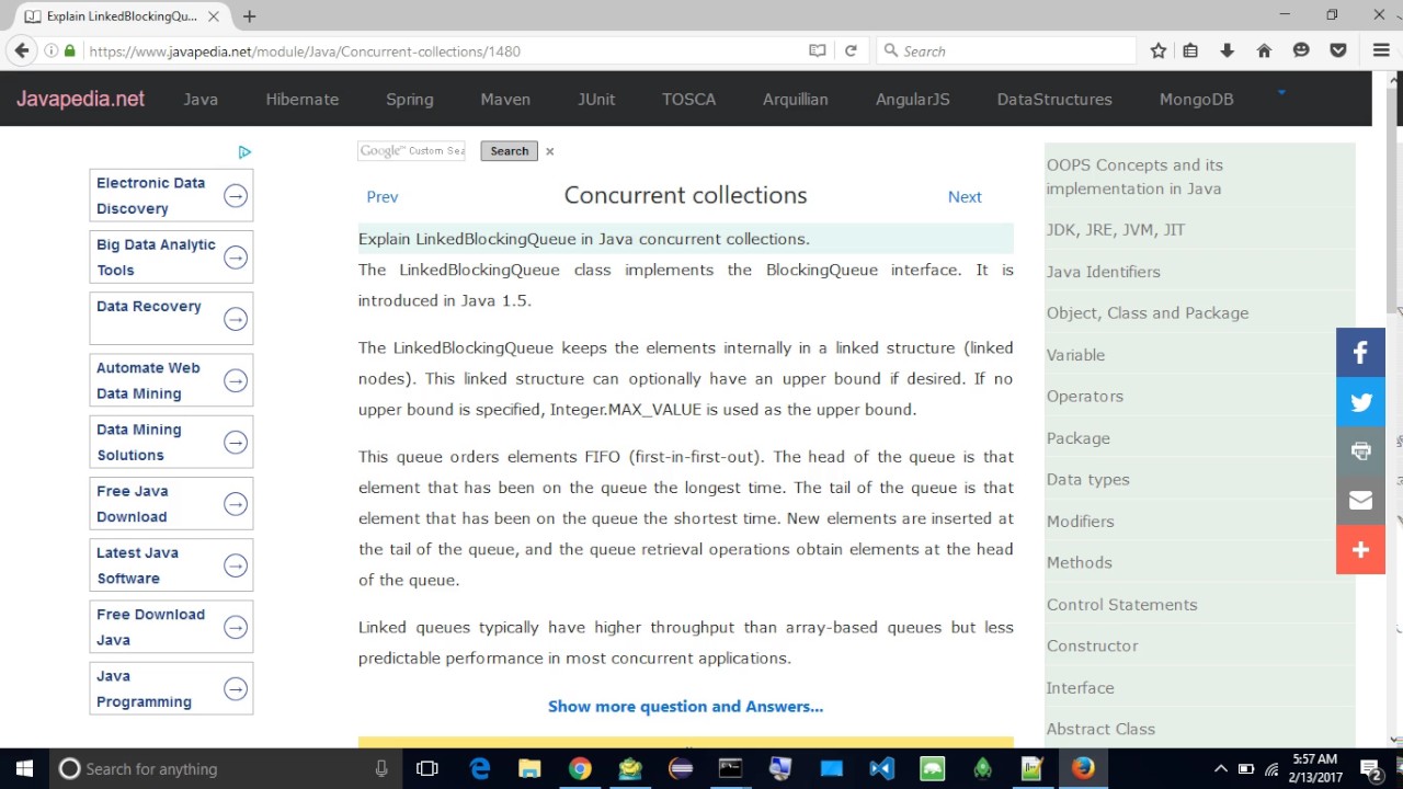 Explain LinkedBlockingQueue in Java concurrent collections. | javapedia.net
