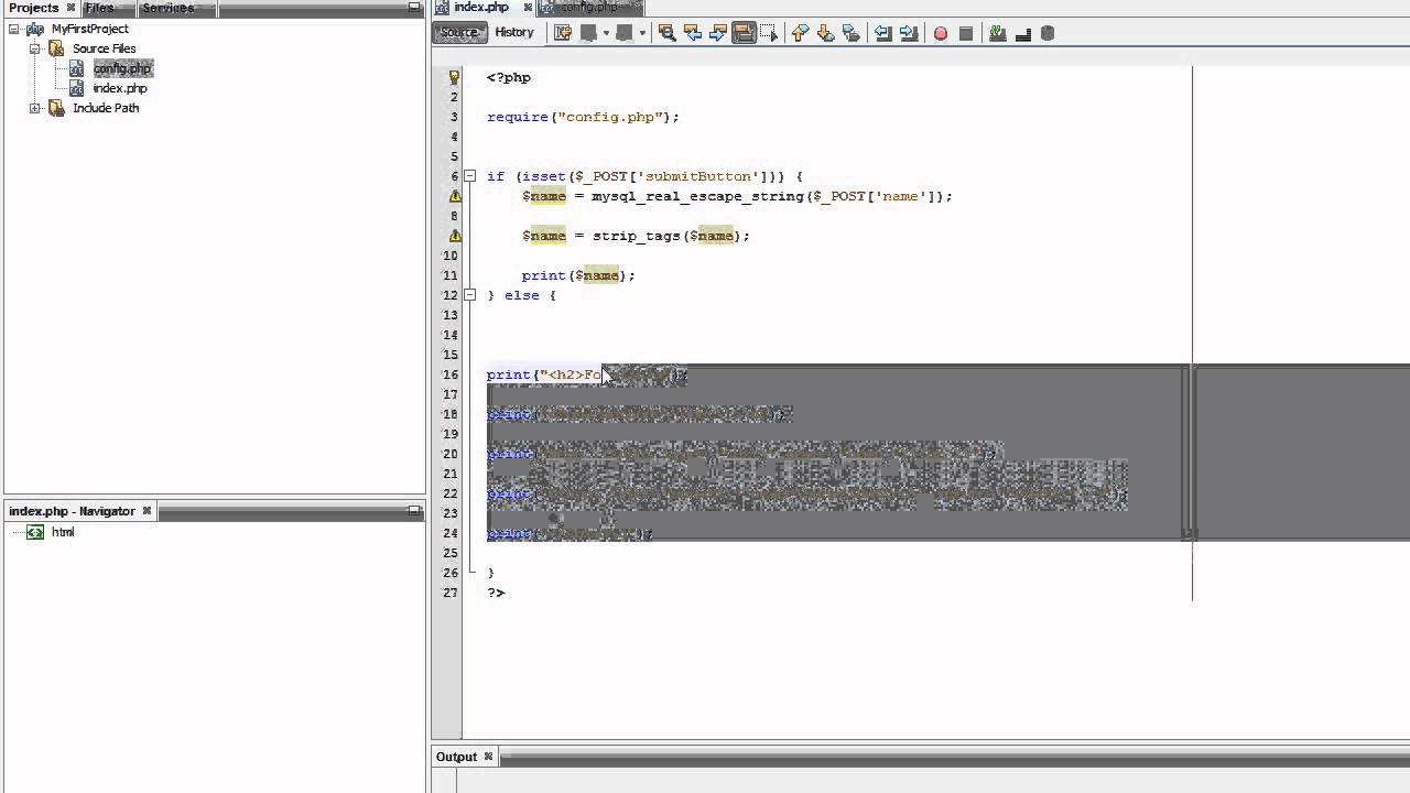 NetBeans PHP Tutorial - GET and POST Variables #7