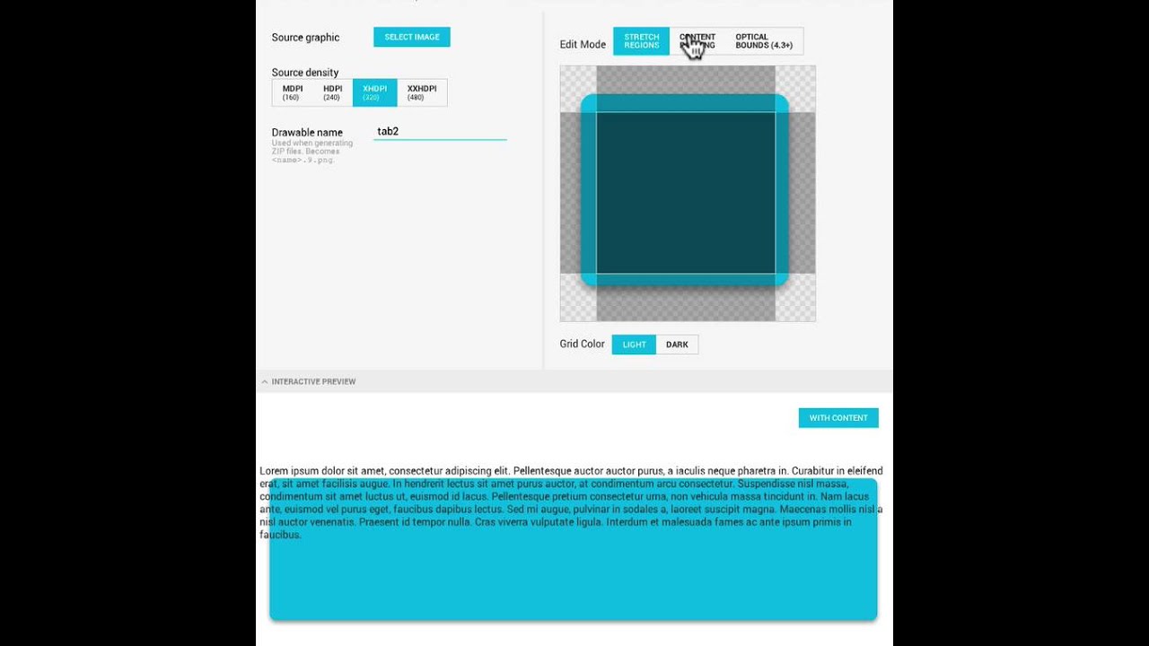 Android Simple Nine-patch Generator