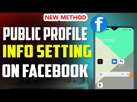 how to set public profile info settings on Facebook 2023