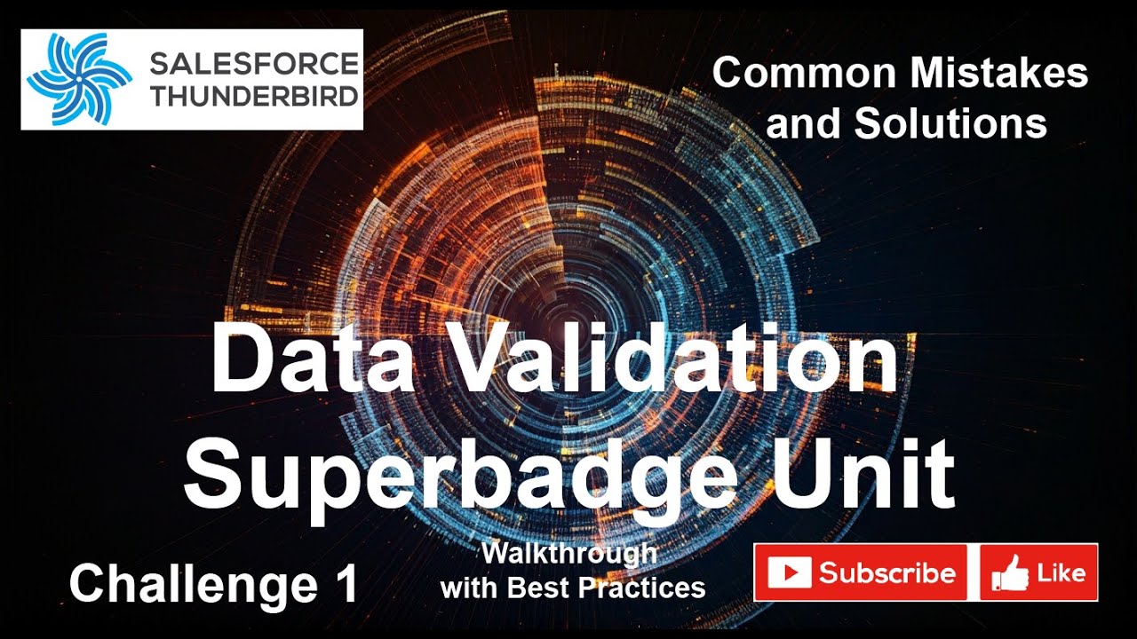 Data Validation Superbadge Unit Challenge 1: Common Mistakes and Solutions