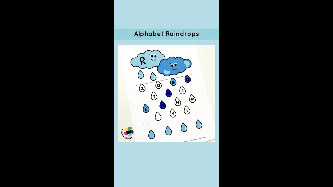 Alphabet Raindrops #chanafavors