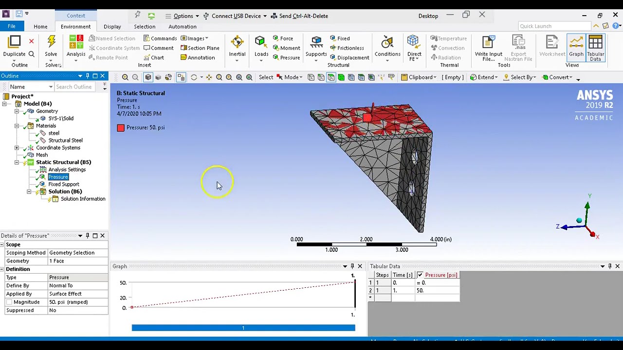 ANSYS Workbench 3D Structural Example | FEA