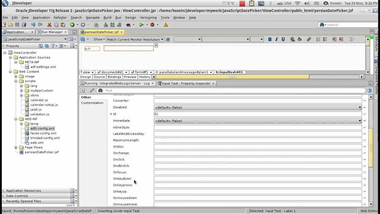 Adf JavaScript Persian Date Picker