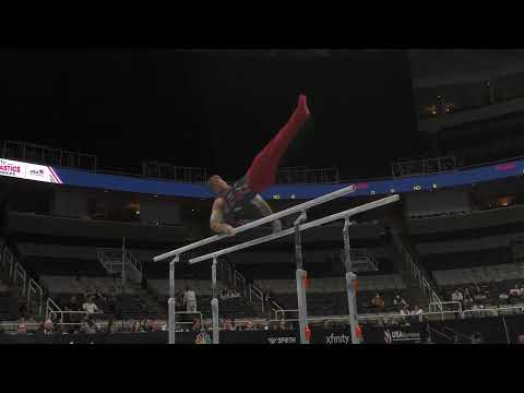 Curran Phillips – P Bars – Gymnastics Coaching.com