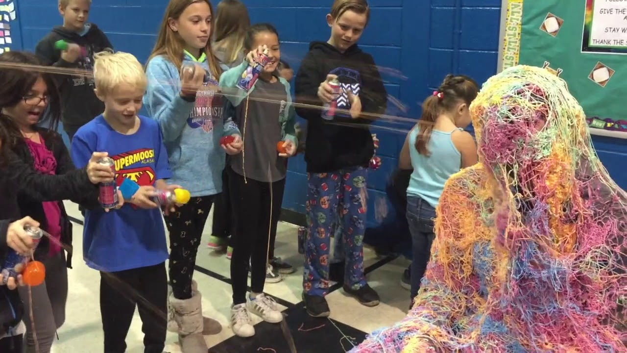 Clearview Elementary Principal Busekrus gets Sprayed with Silly String!