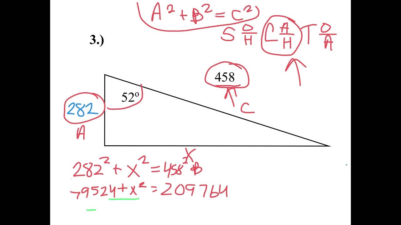 Vectors: Trig Review Worksheet with Triangles #JayPhysics