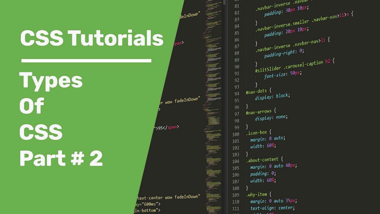 CSS Tutorials 2 | Types of CSS With Examples | Inline CSS | Internal CSS |  External CSS  In HTML
