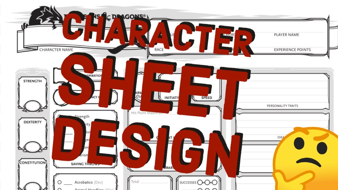 Trying to Design a TTRPG Character Sheet