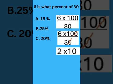 6 is what percent of 30