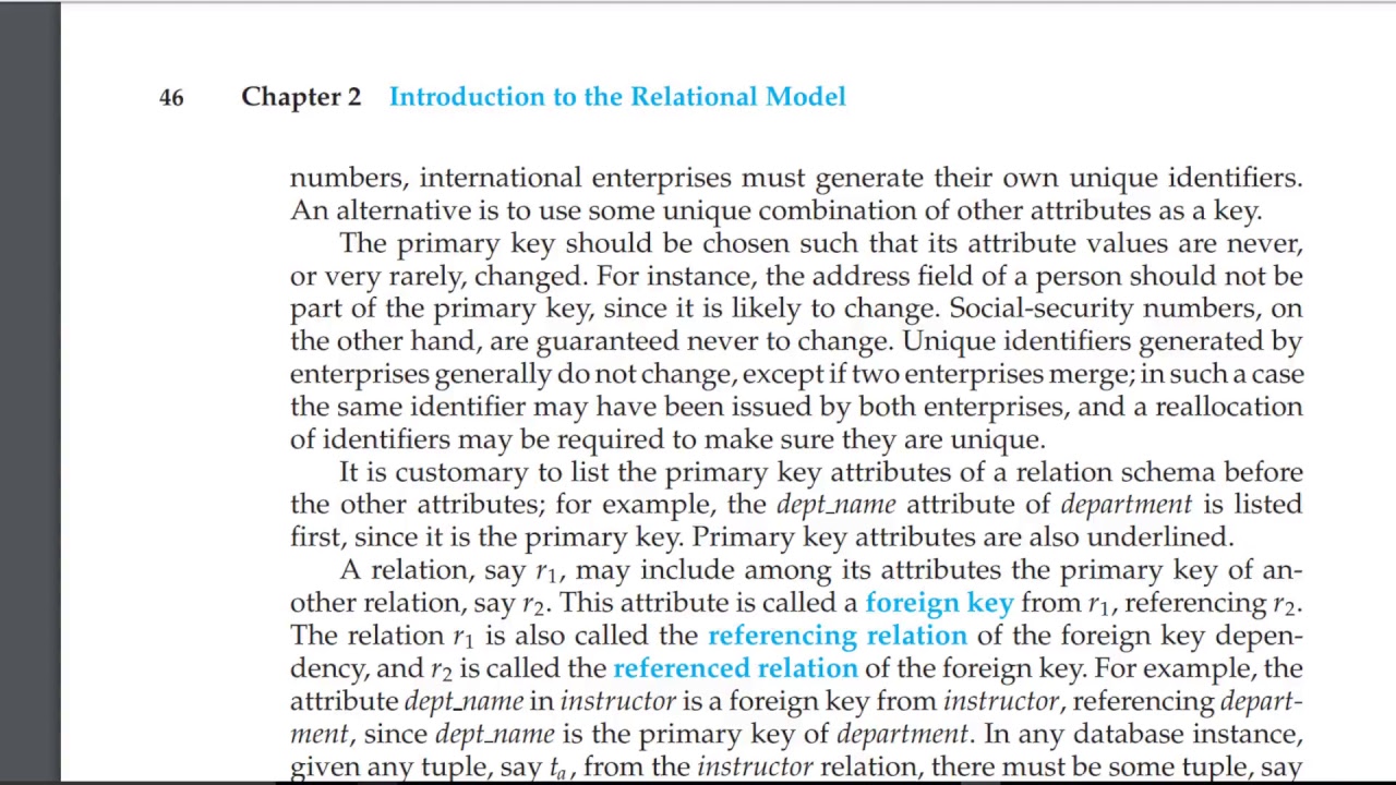 Database Systems - Chapter 2: Introduction to the Relational Model