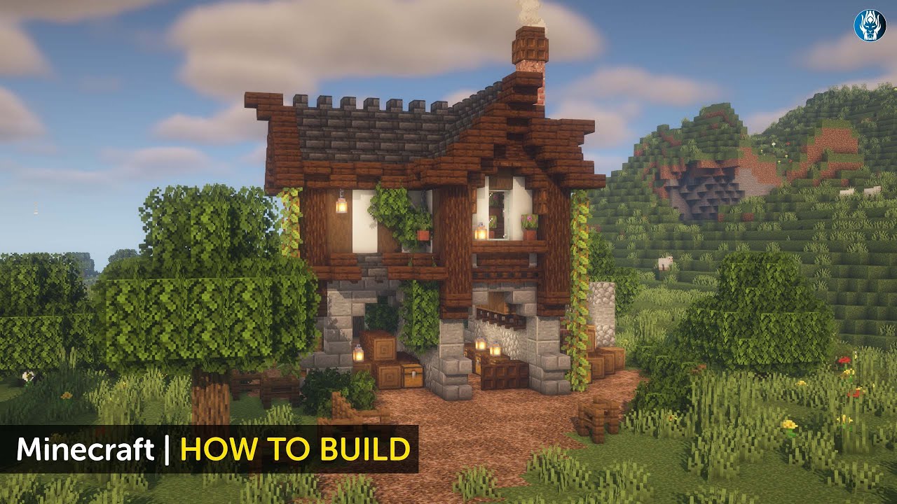 Minecraft Tutorial | Fantasy Lumberjack Camp - Minecraft Builders
